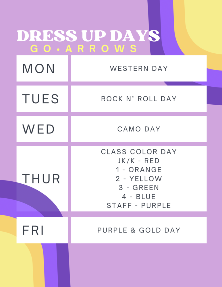 Homecoming Dress Up Days | Roosevelt Elementary